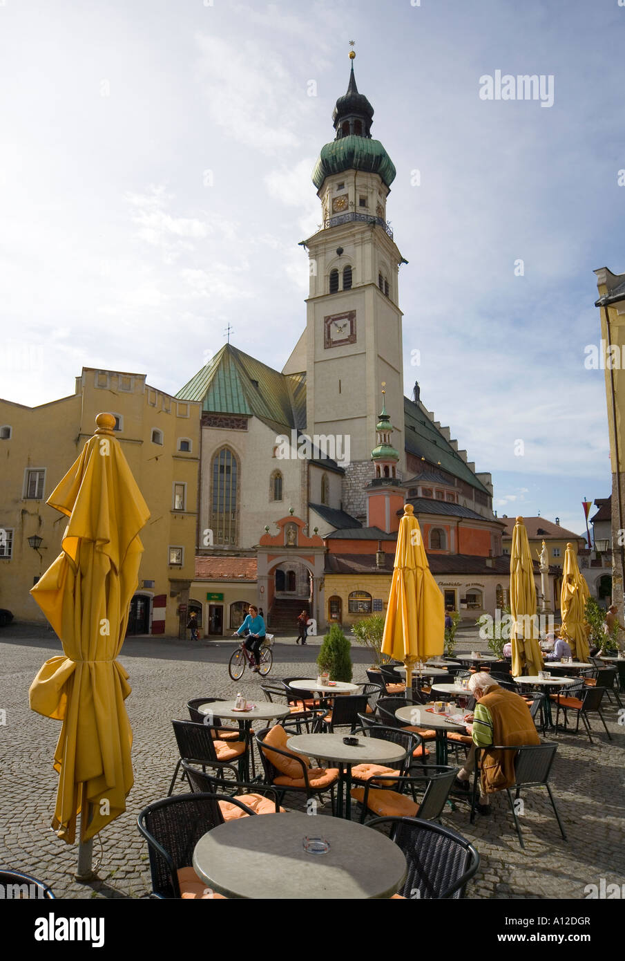 Hall in Tirol town Austria Stock Photo - Alamy
