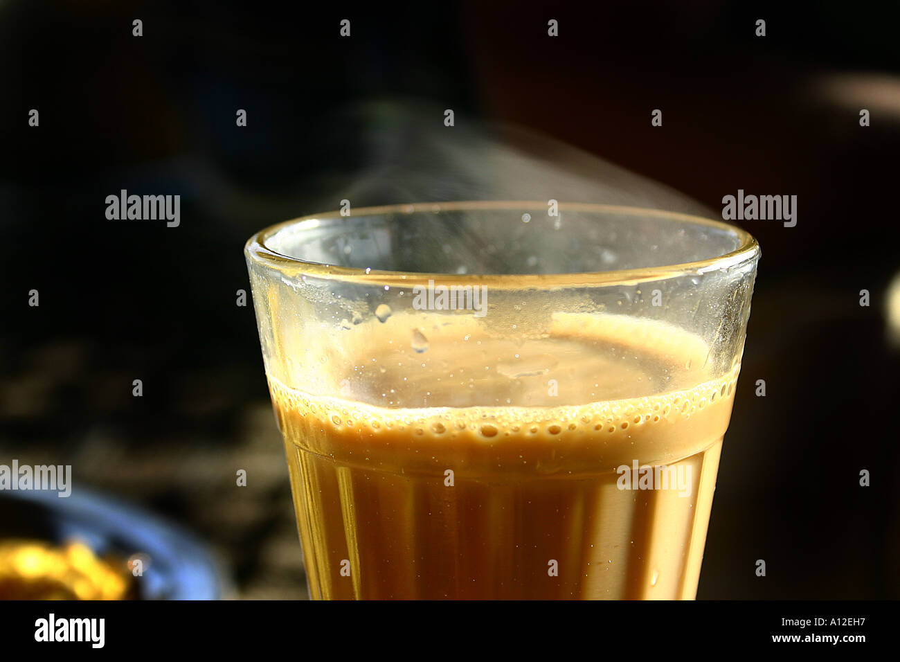 Hot tea served in glass Dhule Maharashtra India Stock Photo - Alamy