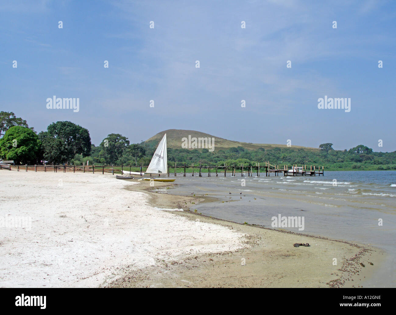 Beach view on Bulago Island in Lake Victoria, Uganda Stock Photo - Alamy