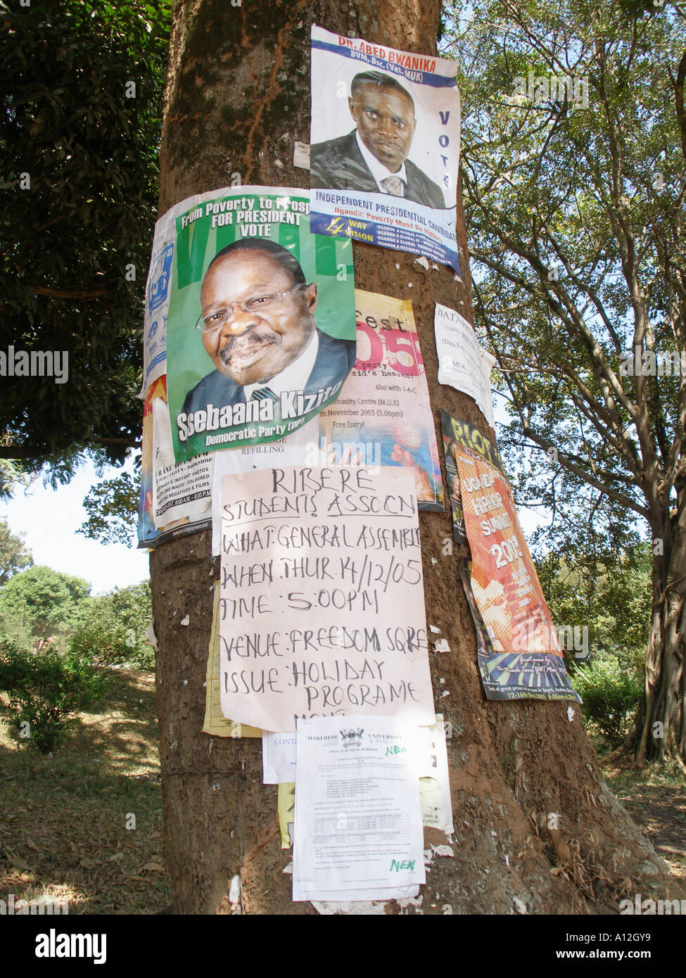 Presidential election campaign posters, Kampala, Uganda Stock Photo - Alamy