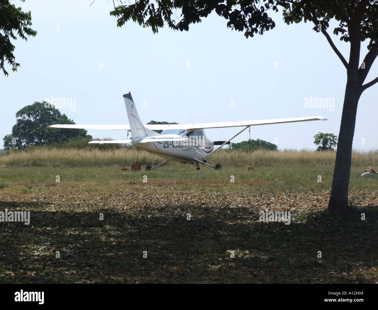A light aircraft on Bulago Island in Lake Victoria Stock Photo - Alamy