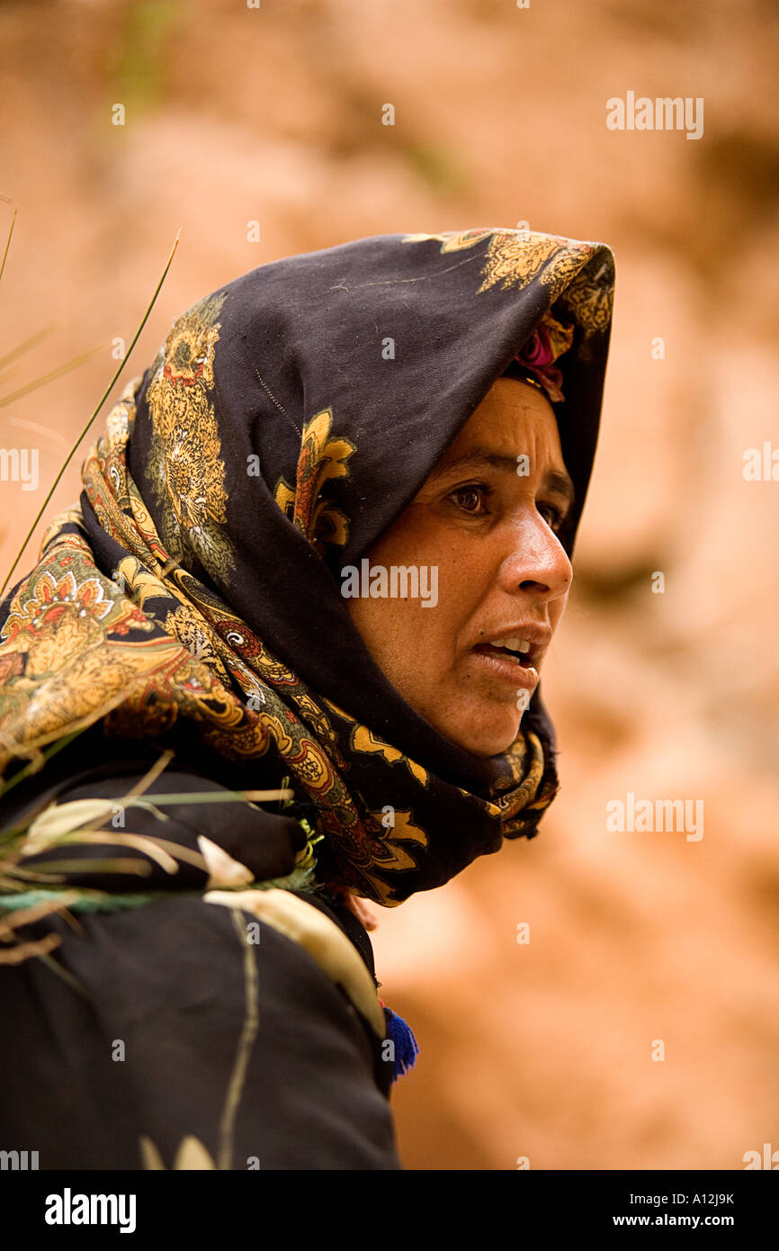 Berber woman in The Atlas mountains in Morocco Stock Photo - Alamy