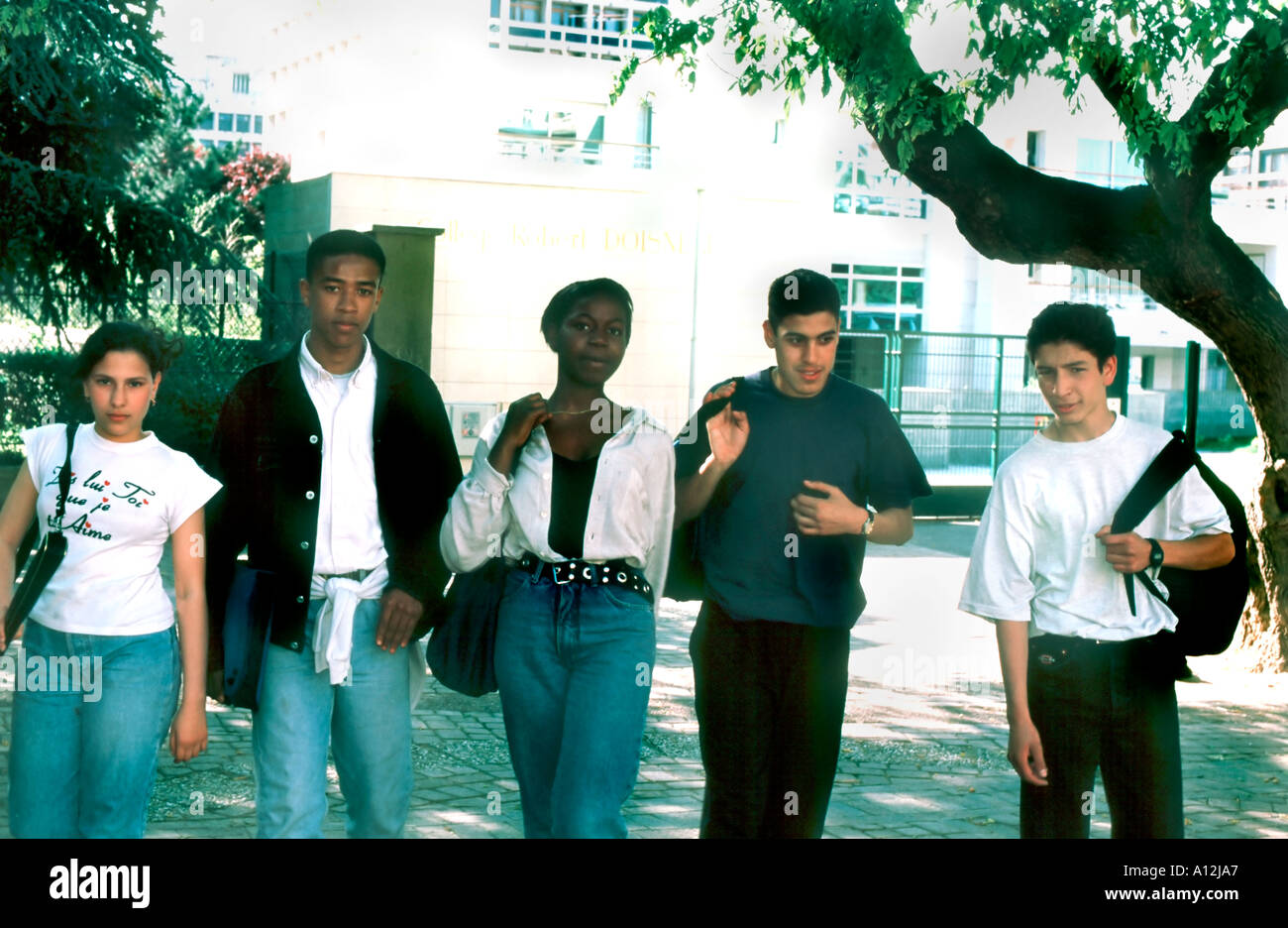 Paris France, Diverse multicultural students Group French Teens Black ...