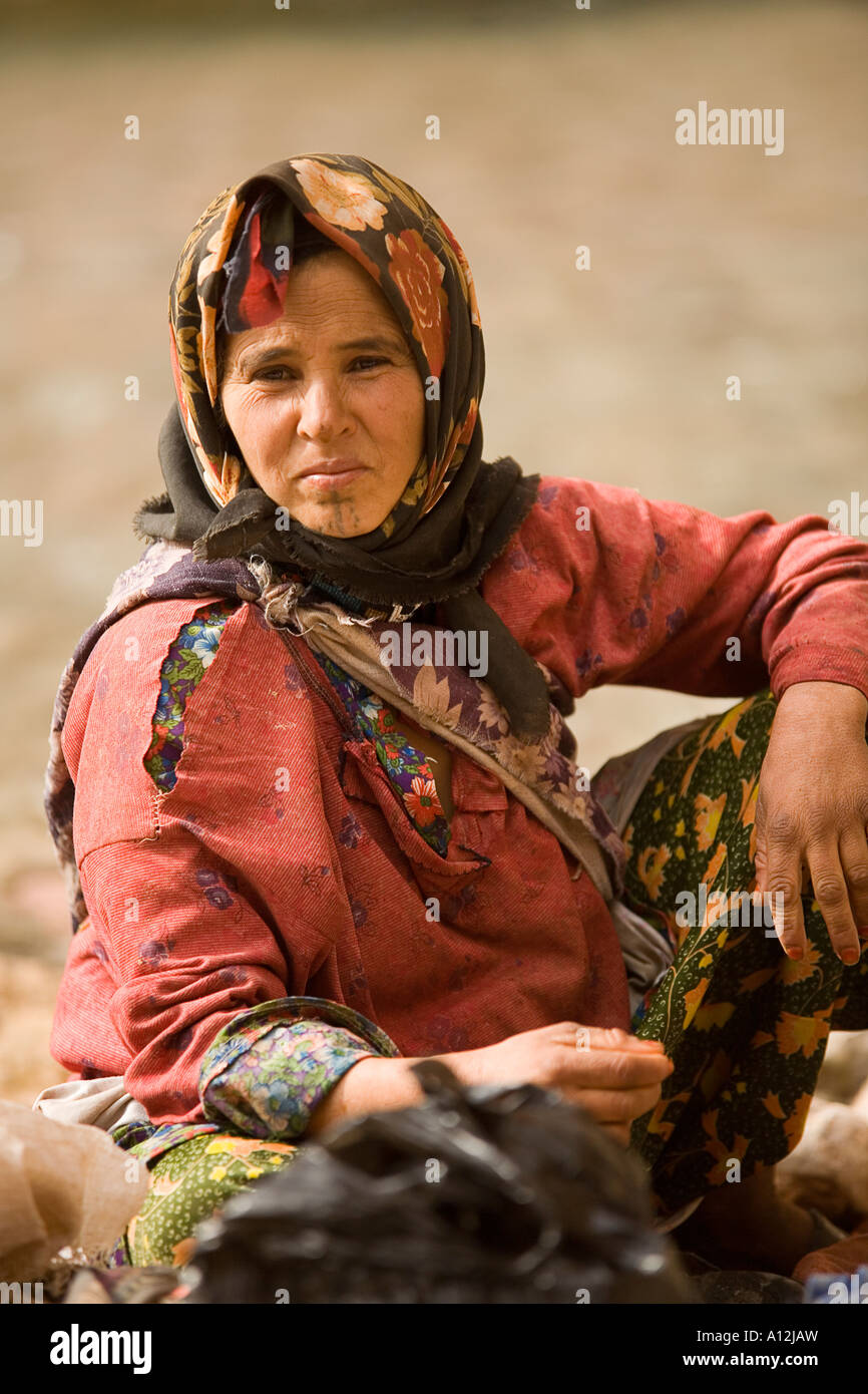 Berber woman in The Atlas mountains in Morocco Stock Photo - Alamy