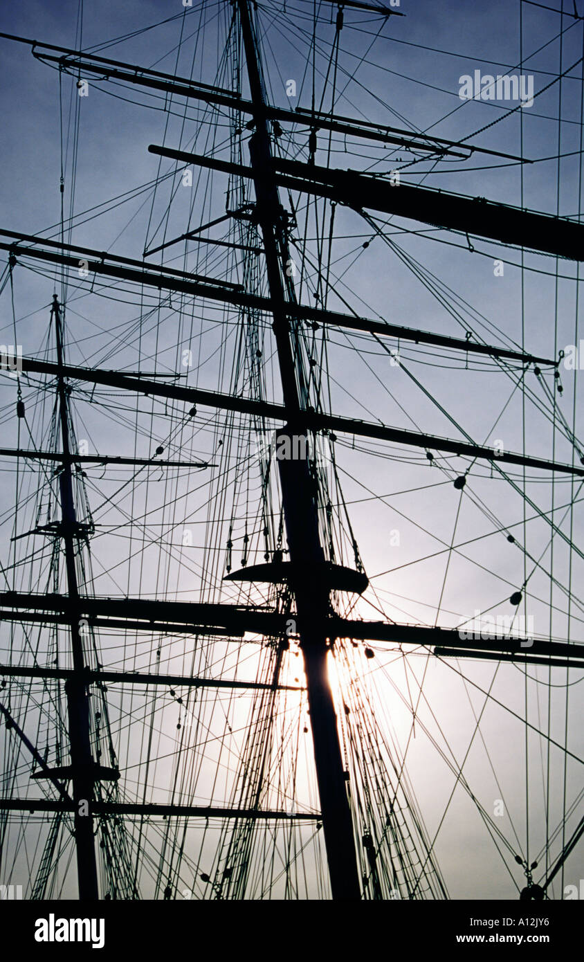 Masts and rigging Stock Photo - Alamy