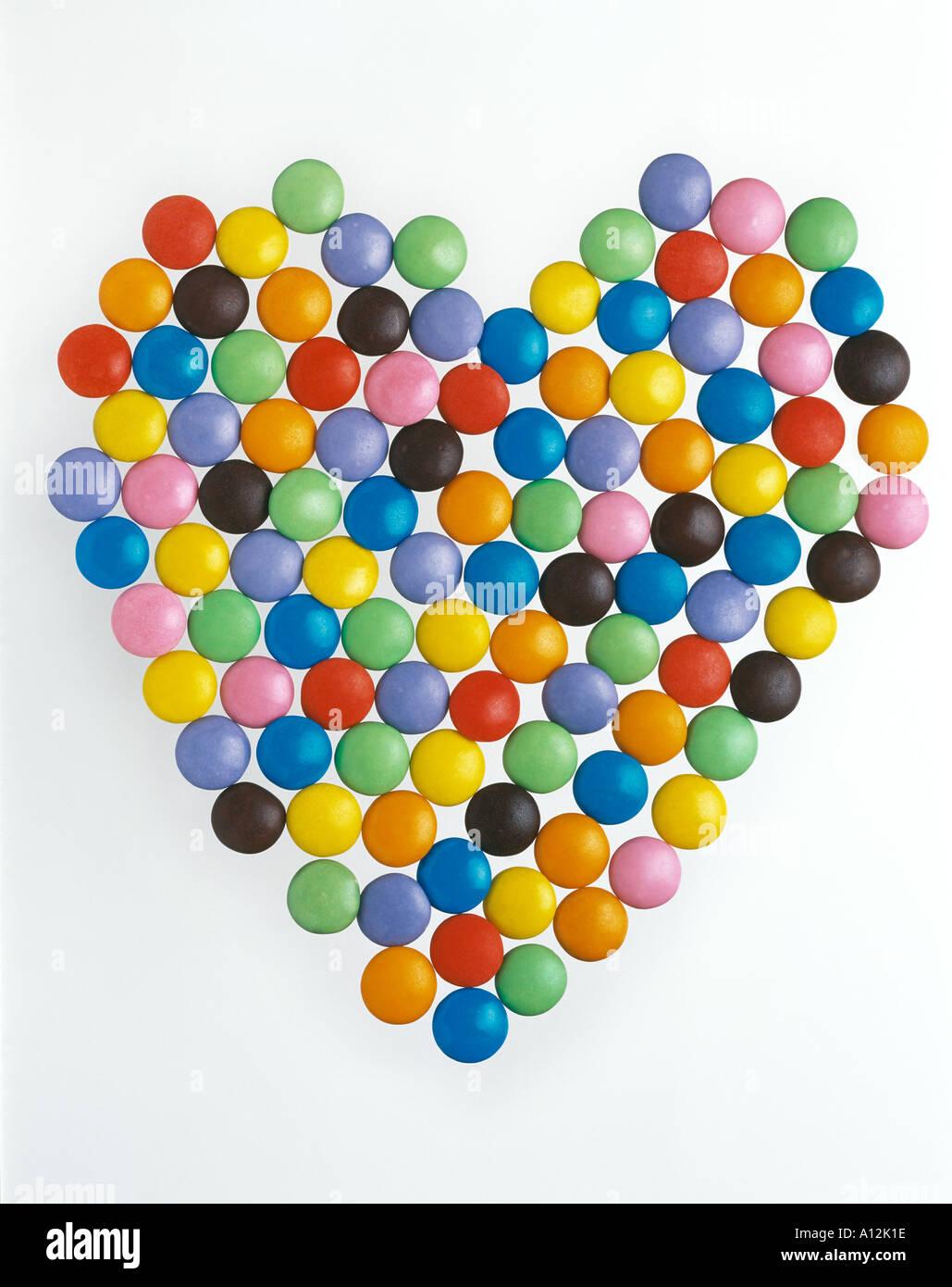 Smarties chocolate heart hi-res stock photography and images - Alamy