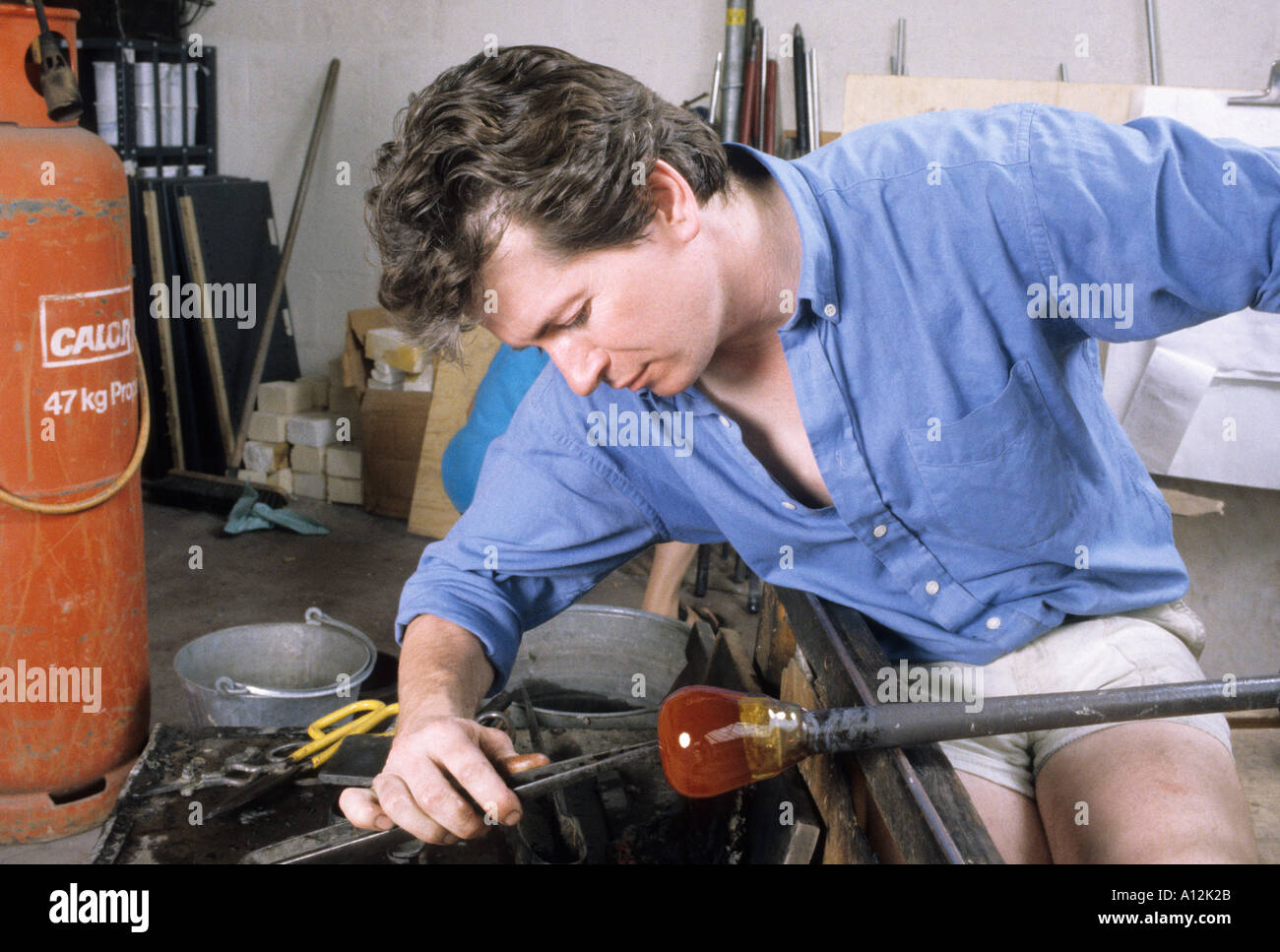 Techniques of glass blowing hi-res stock photography and images - Alamy