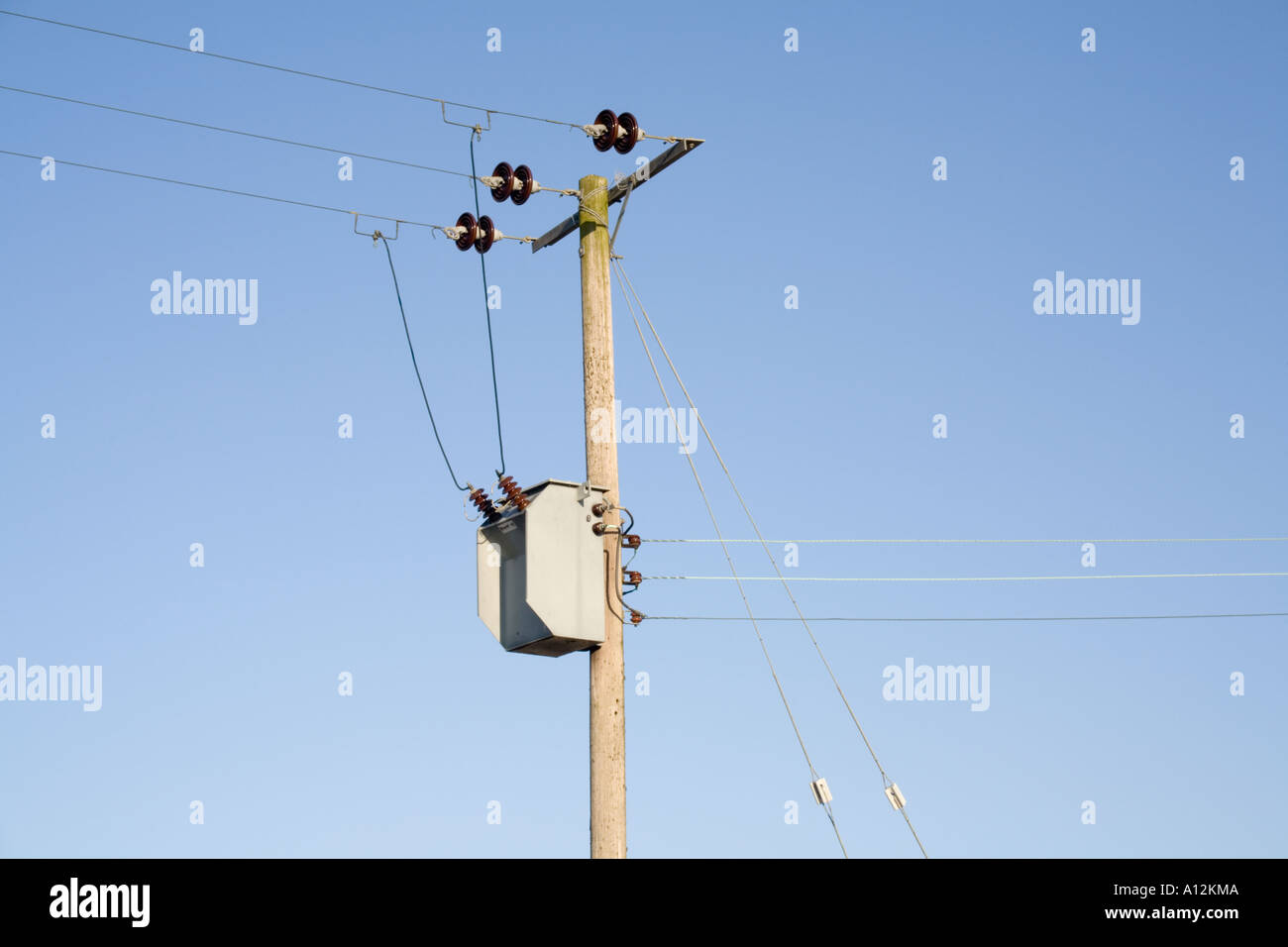 electricity box on a pole Stock Photo - Alamy