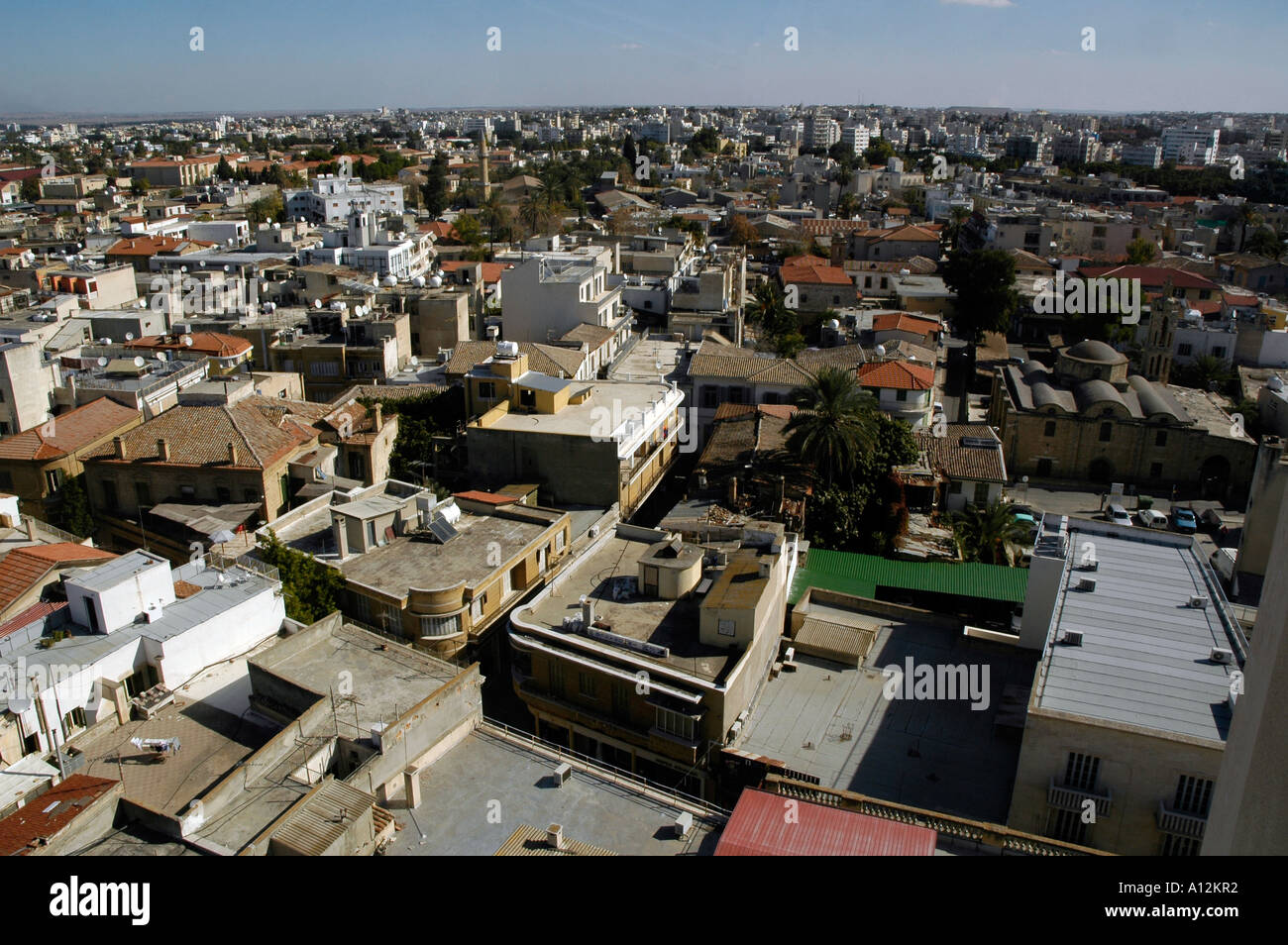 The city of Nicosia, Cyprus from an elevated viewpoint Stock Photo - Alamy
