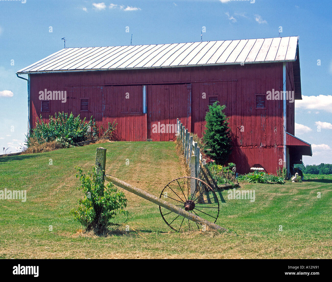 Red bank barn of route 40 the National Roard Stock Photo - Alamy