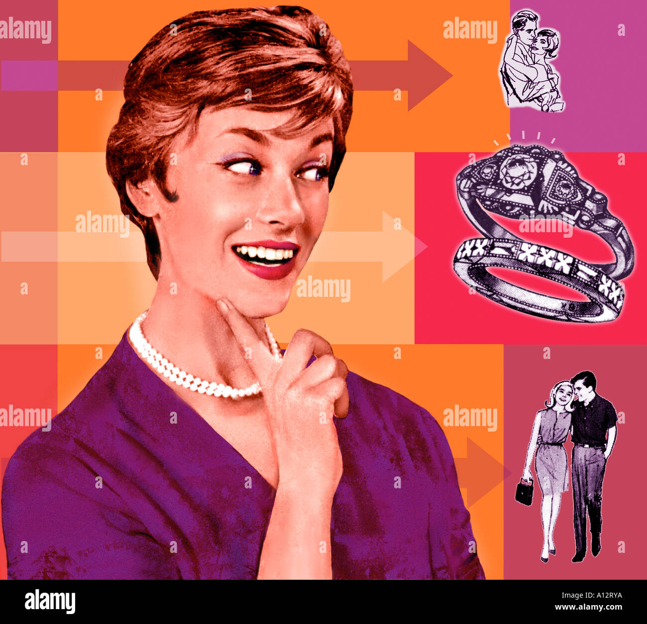 1950s romance hi-res stock photography and images - Alamy
