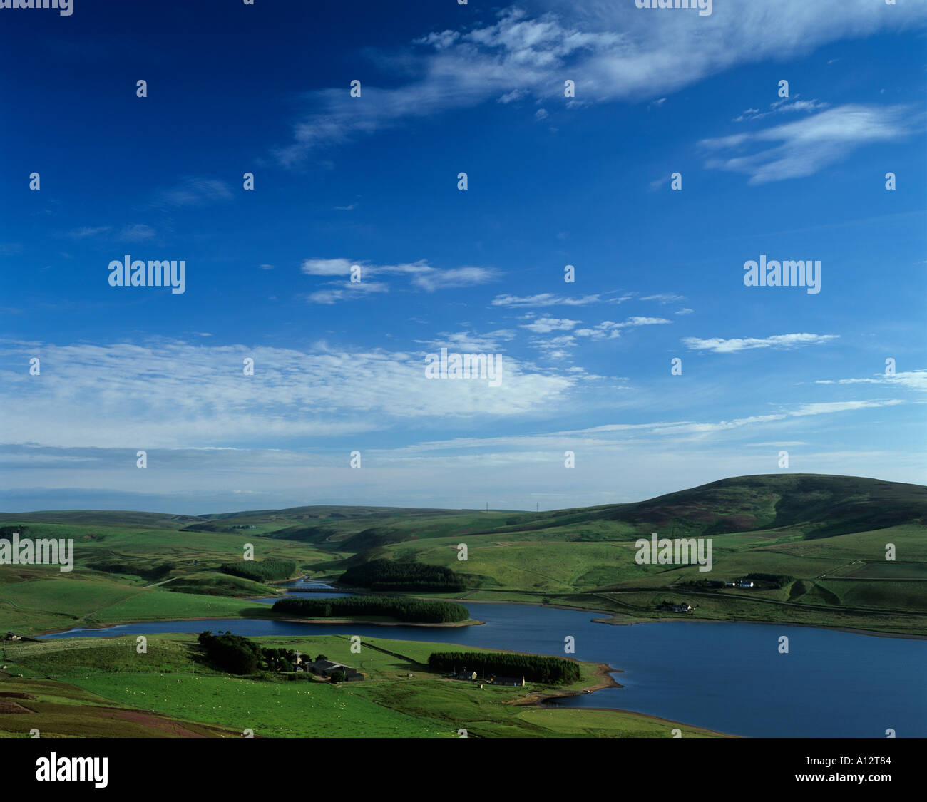 Scotland East Lothian Whiteadder reservoir on the edge of the ...