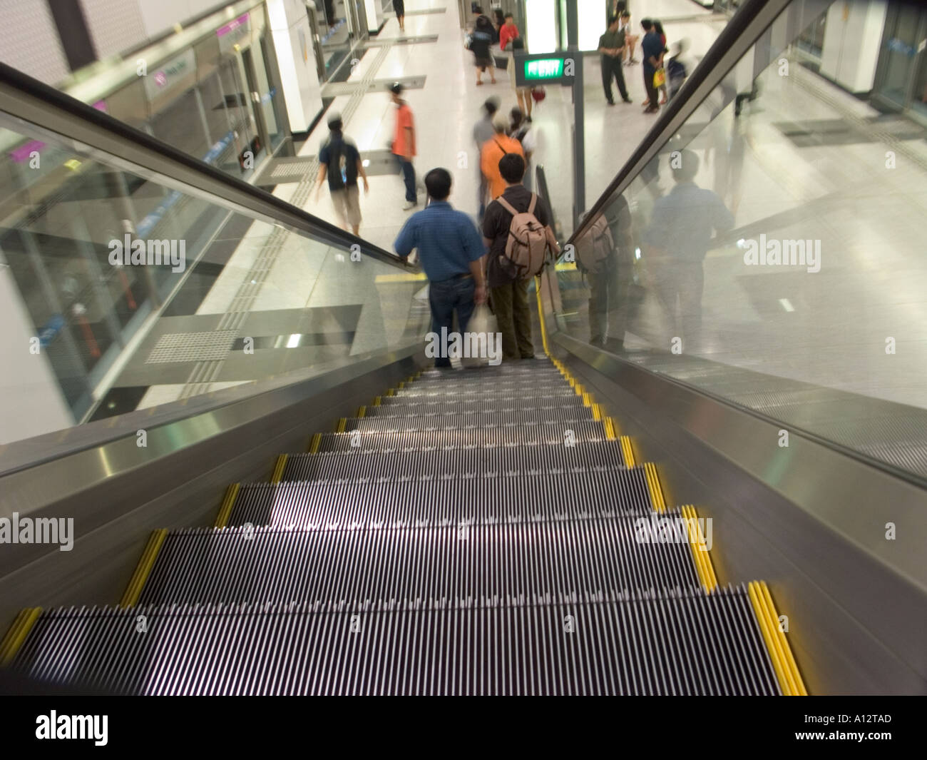 A subway escalator Stock Photo - Alamy