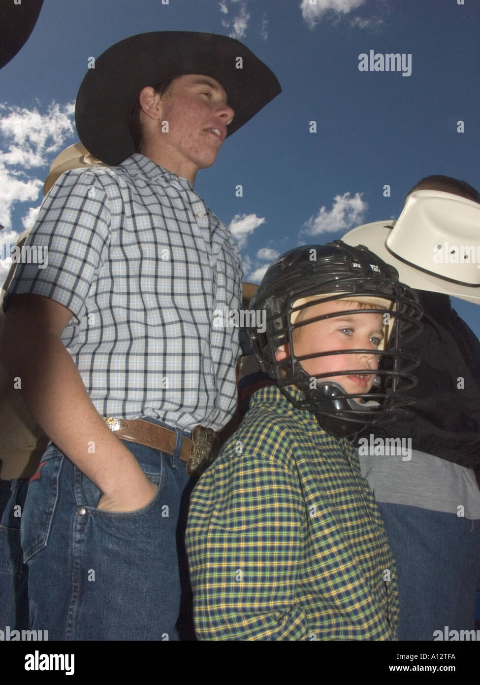 At the Tucson Rodeo kids get prepared for the mutton busting sheep ...