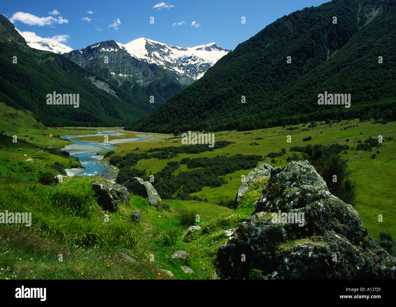 Matukituki Valley, New Zealand Stock Photo - Alamy