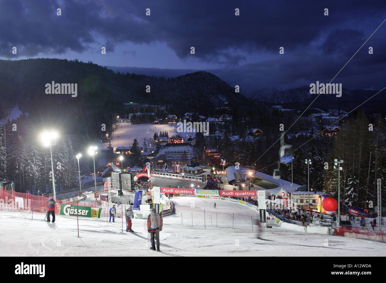 Night skiing at semmering hi-res stock photography and images - Alamy