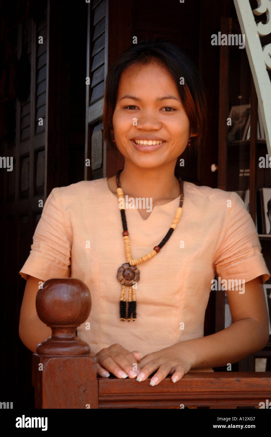 Girl working in the Ancient City Muang Boran Bangkok Thailand Park with ...