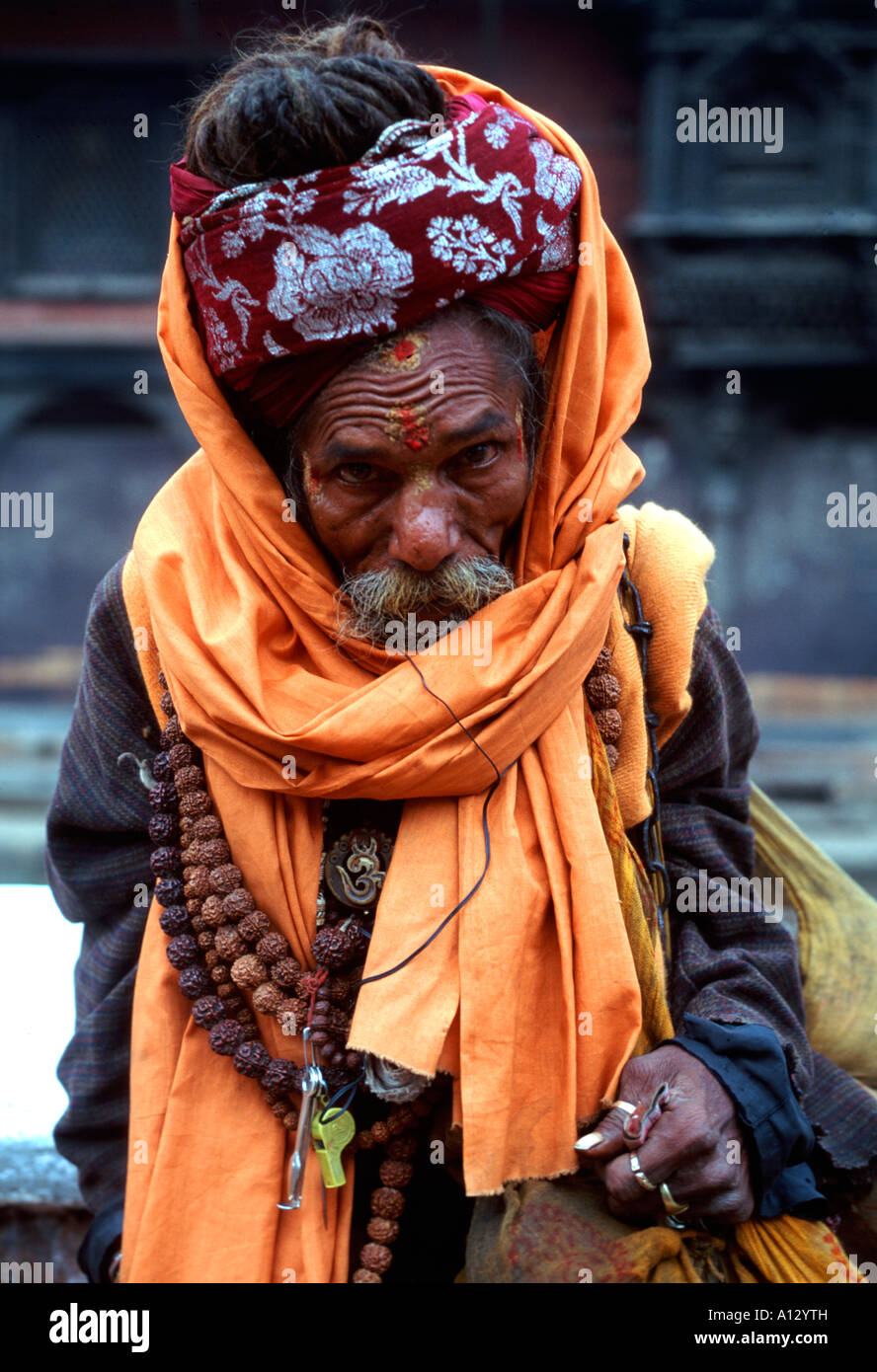 Holy man in Nepal Stock Photo - Alamy