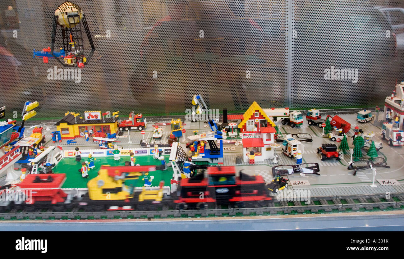 Lego train set in Lubeck shop window Stock Photo - Alamy