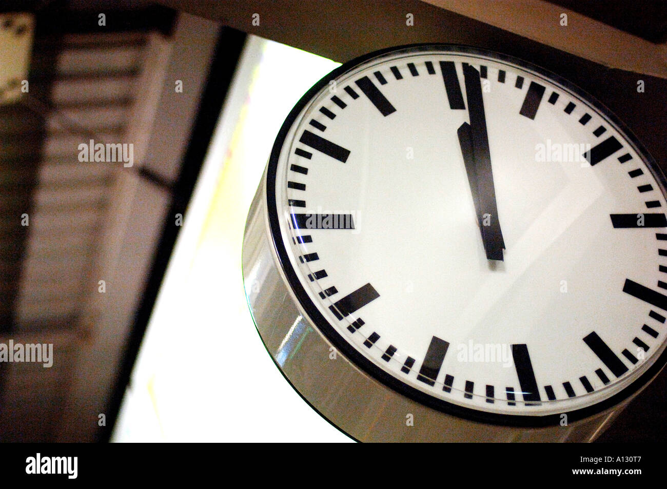 Clock on a BTS Skytrain station Bangkok Thailand Stock Photo - Alamy