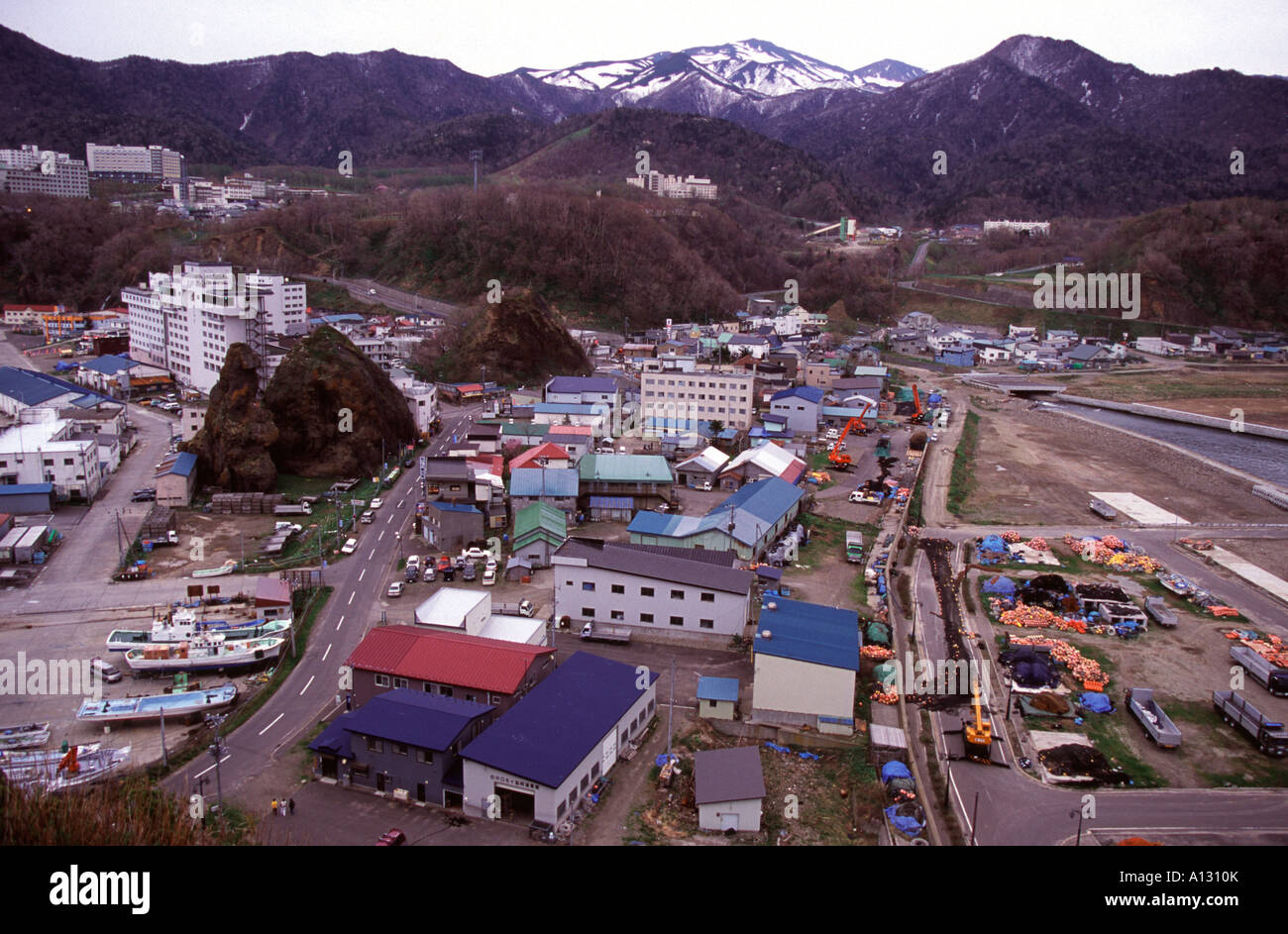 The small fishing town of Utoro the gateway to Shiretoko National Park ...