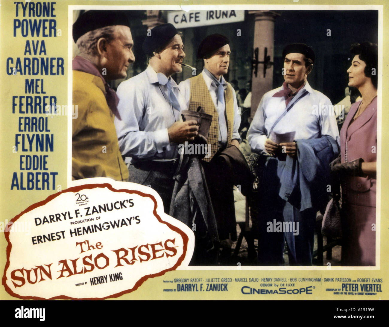 The Sun Also Rises Year 1957 Director Henry King Ava Gardner Tyrone Power Mel Ferrer Errol Flynn ...