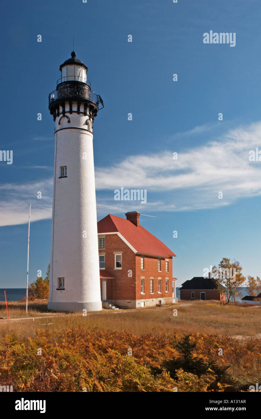 Au Sable Point Lighthouse in the U P of Michigan on Lake Superior Stock ...