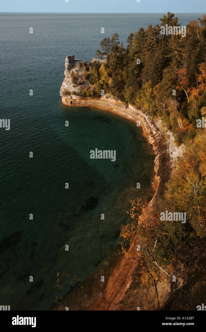 Miners Castle at the Picture Rocks National Lakeshore Stock Photo - Alamy