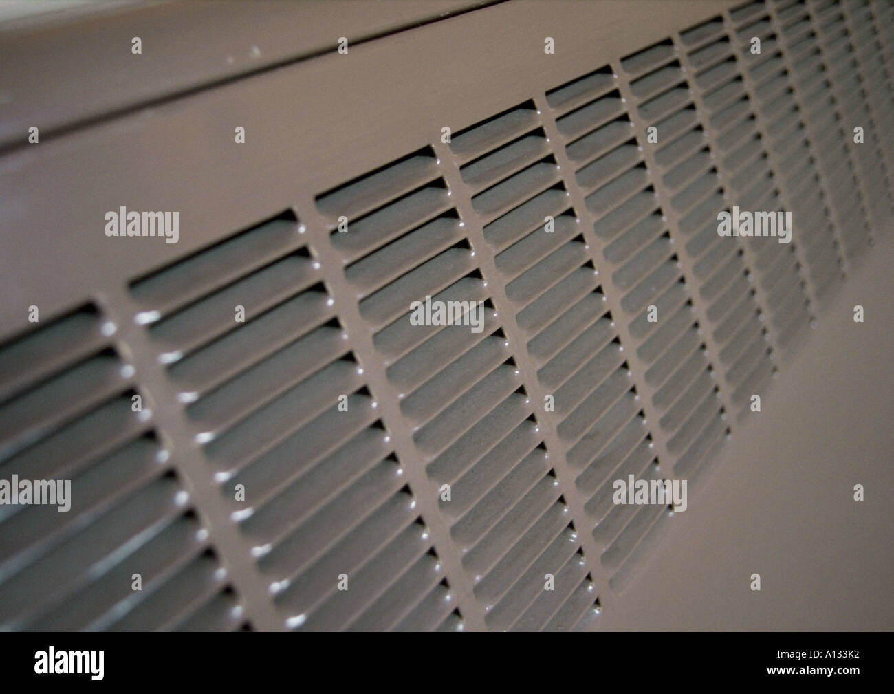 Metal radiator grill vents Stock Photo - Alamy