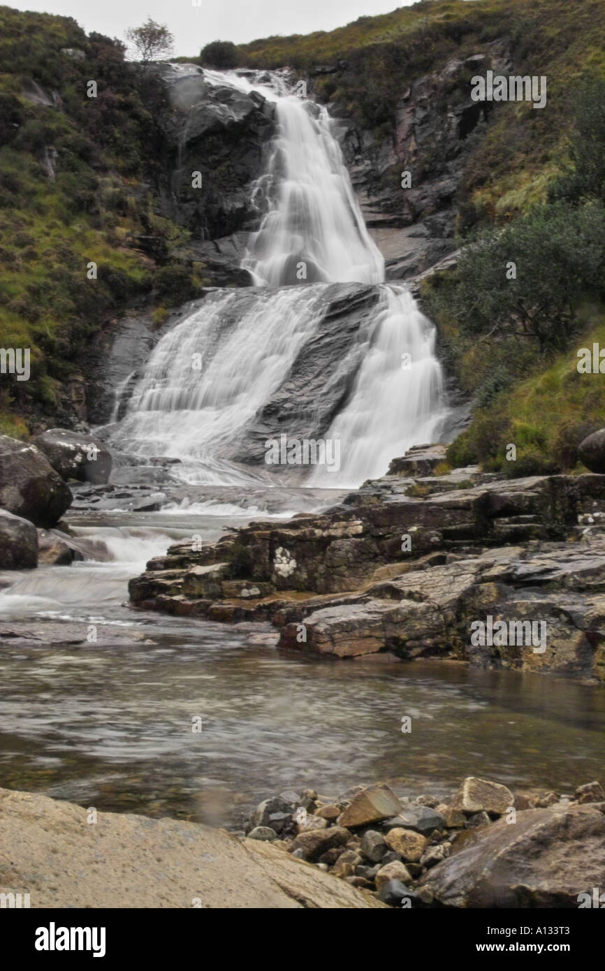 Waterfall Eas a'bhradain, Isle of Skye, Western Highlands Stock Photo ...