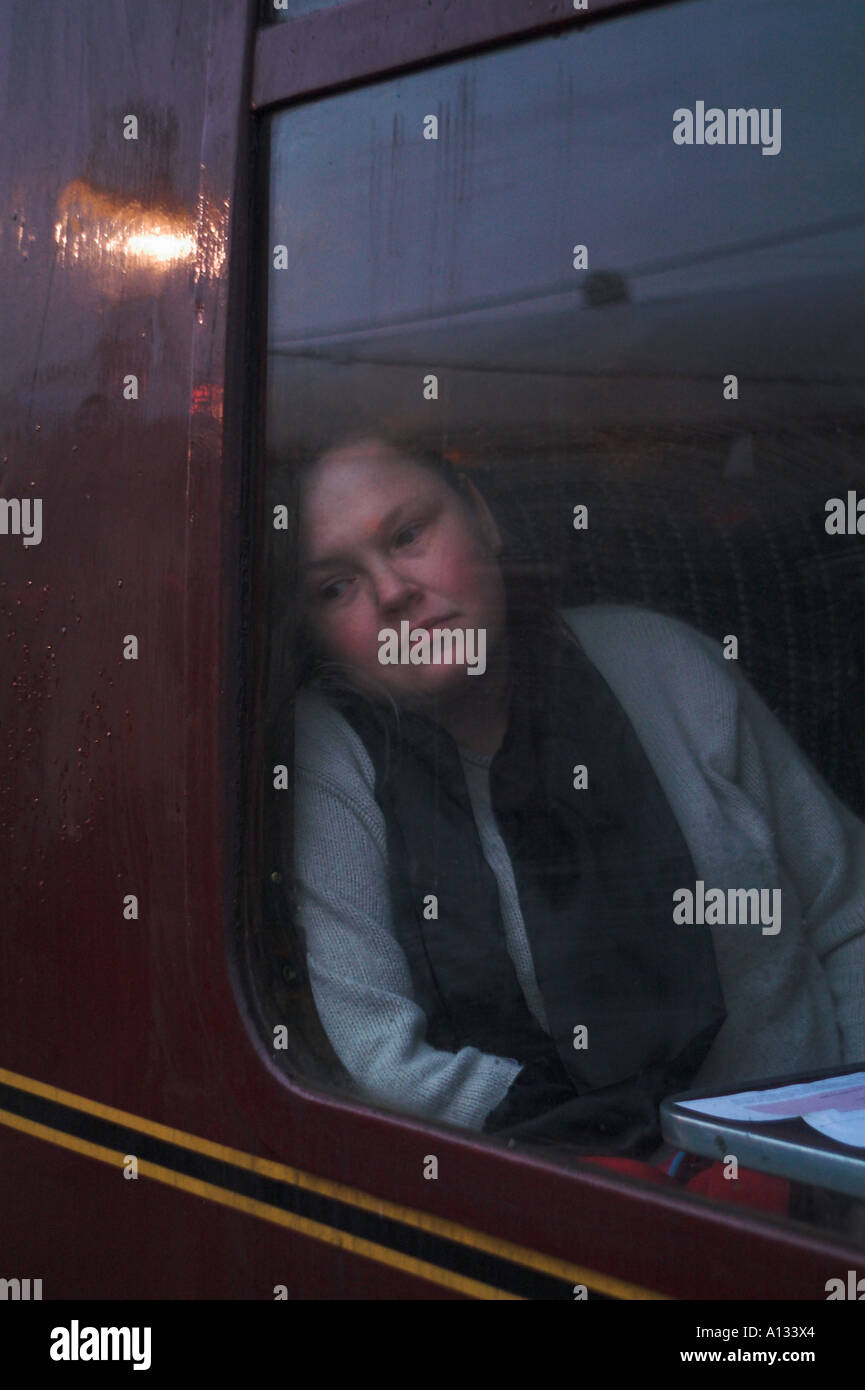 Lady on a train hi-res stock photography and images - Alamy