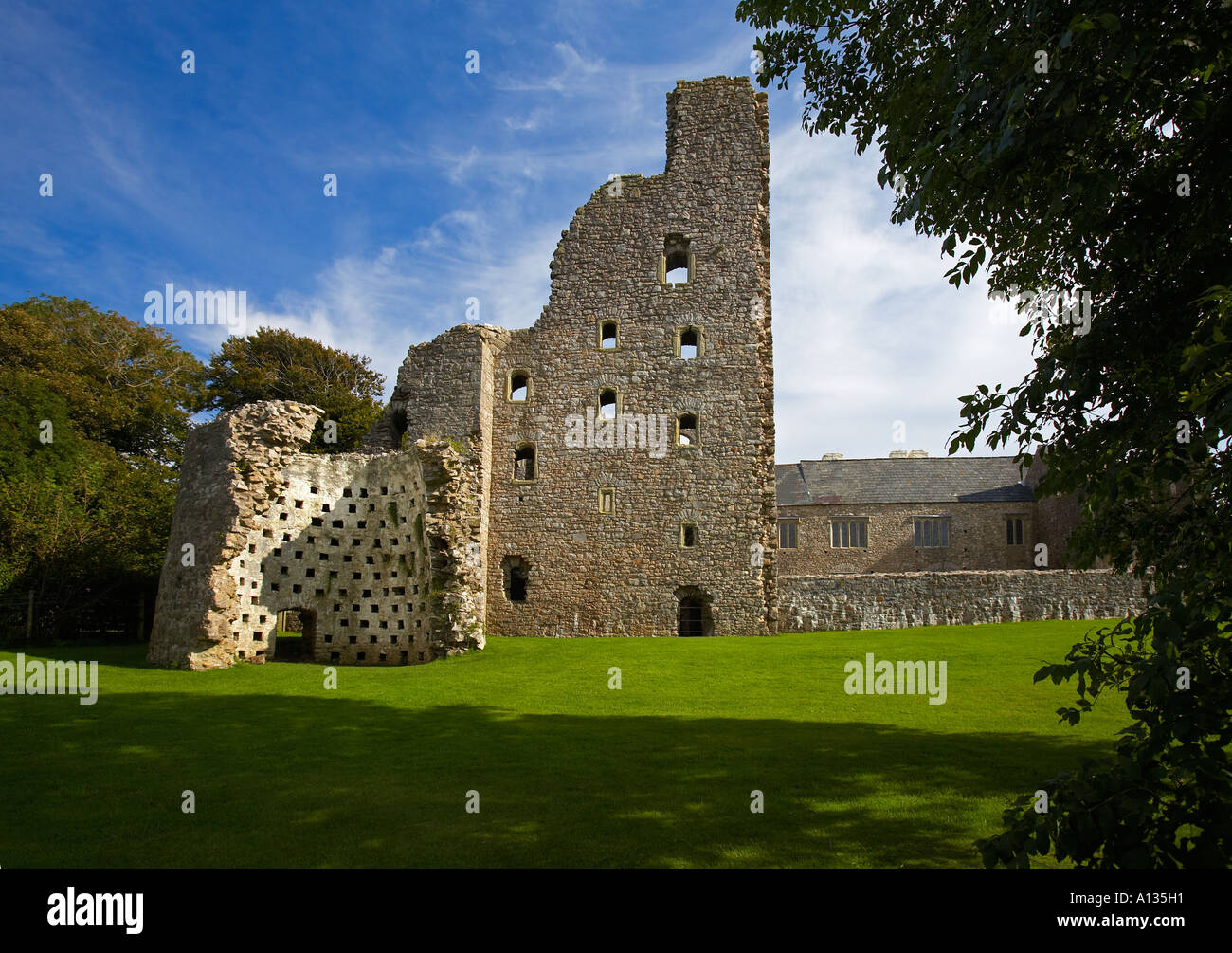 Oxwich Castle, Gower, South Wales, UK Stock Photo - Alamy