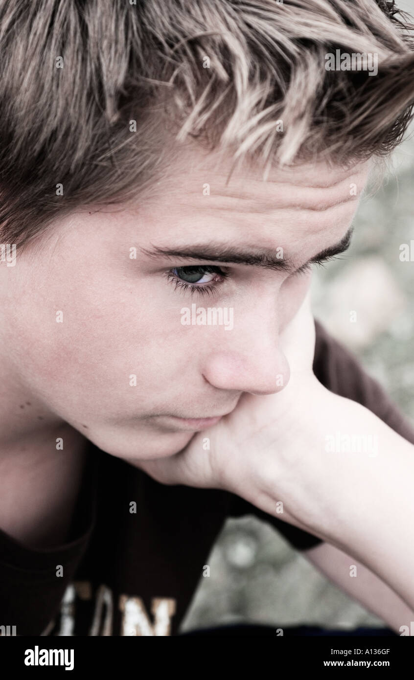 Portrait of a 13 year old boy Stock Photo - Alamy