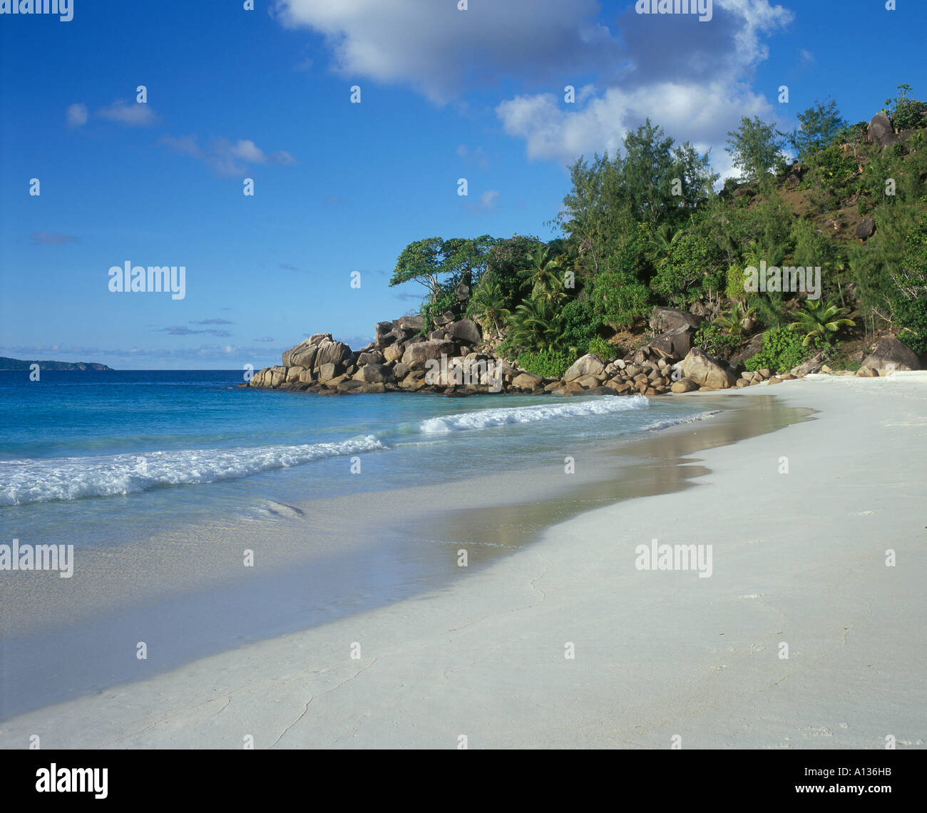 seychelles beach landscape mahe Stock Photo - Alamy