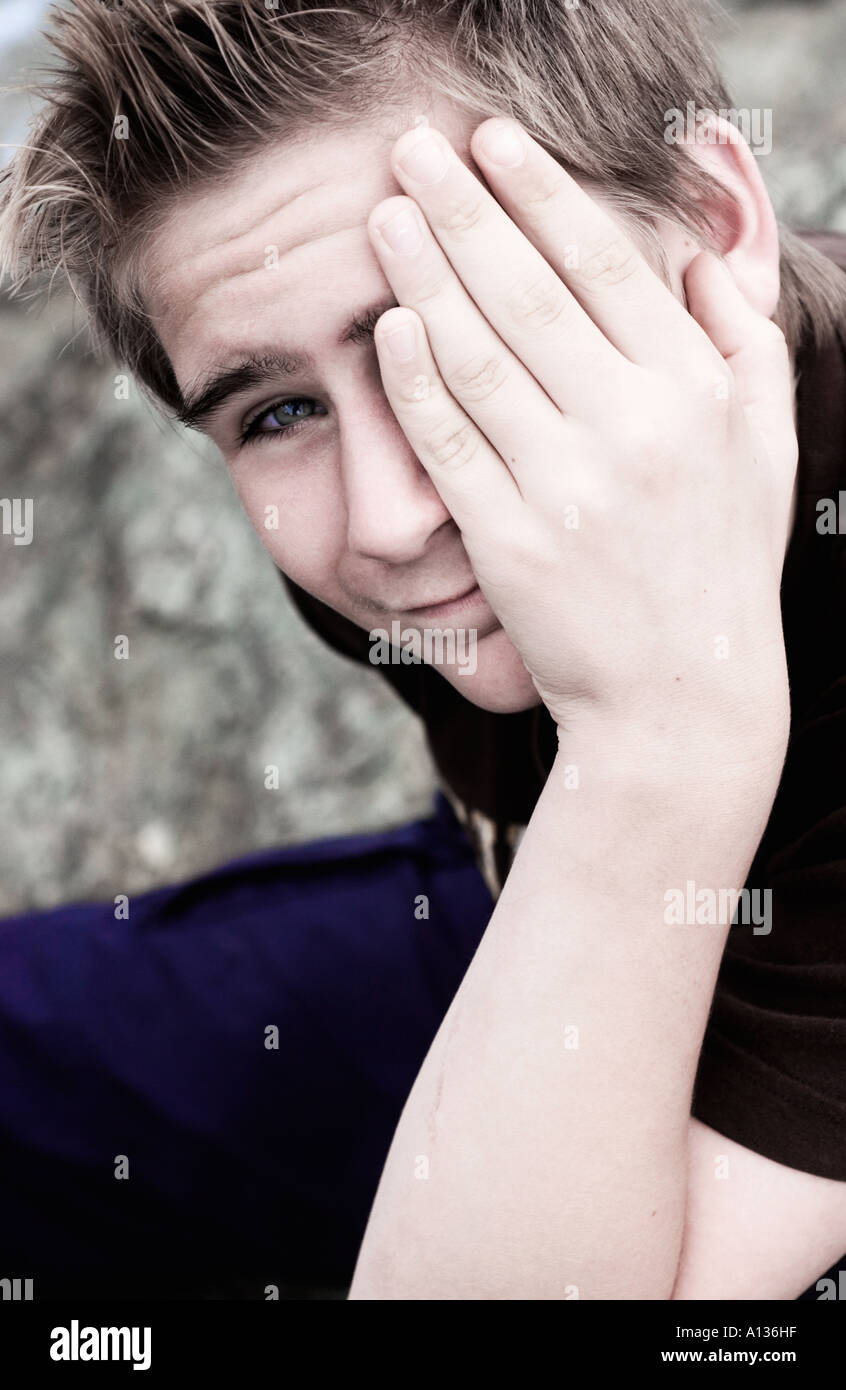 Portrait of a 13 year old boy Stock Photo - Alamy