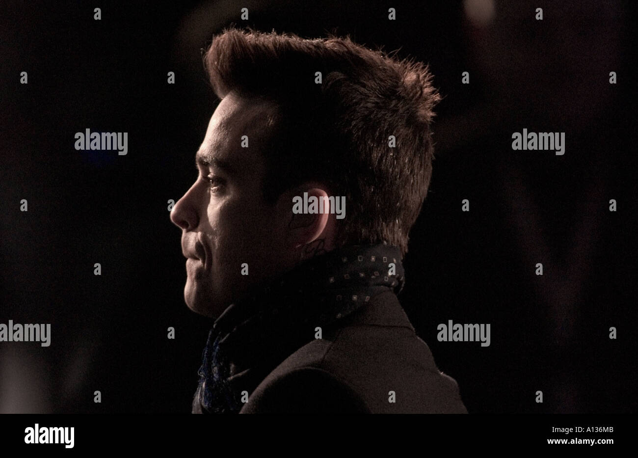 Robbie Williams in the german TV Show Wetten Dass Stock Photo - Alamy