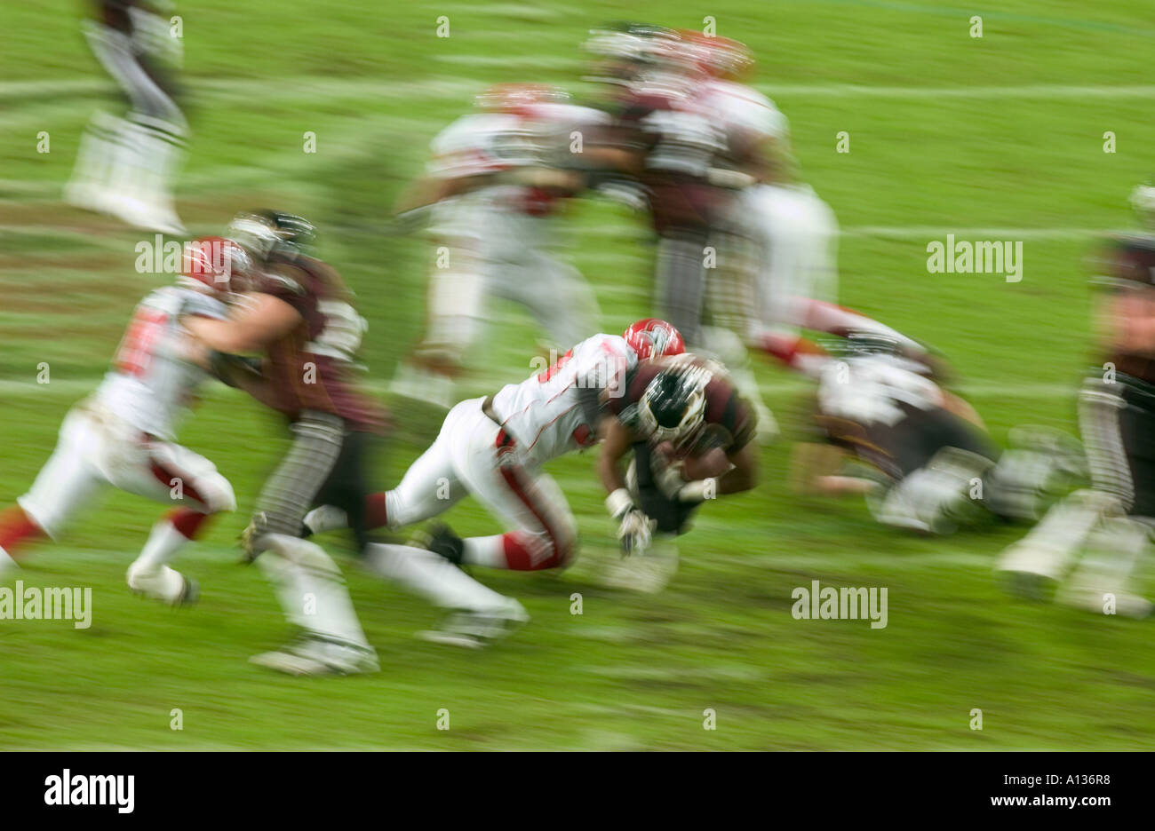 Scene from an american football match Stock Photo - Alamy