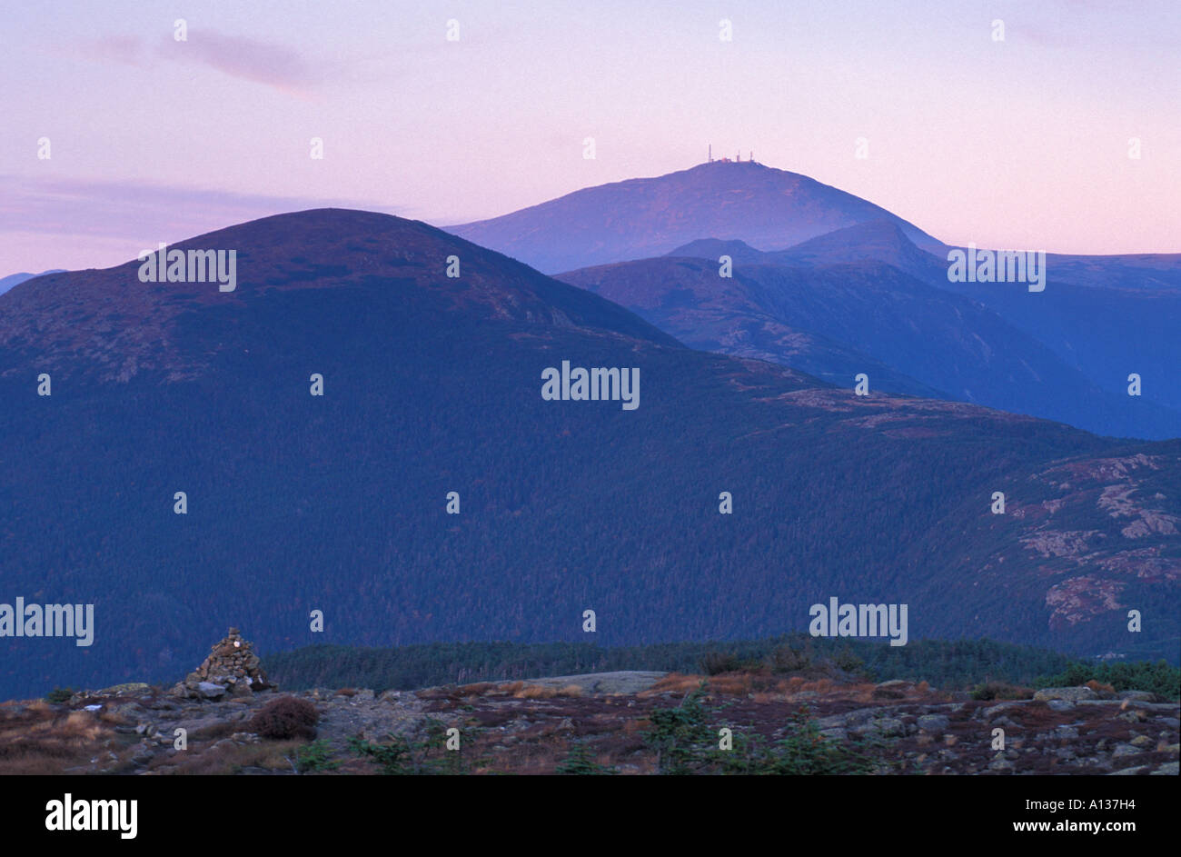 Mount Washington rises above the Presidential Range in the White ...