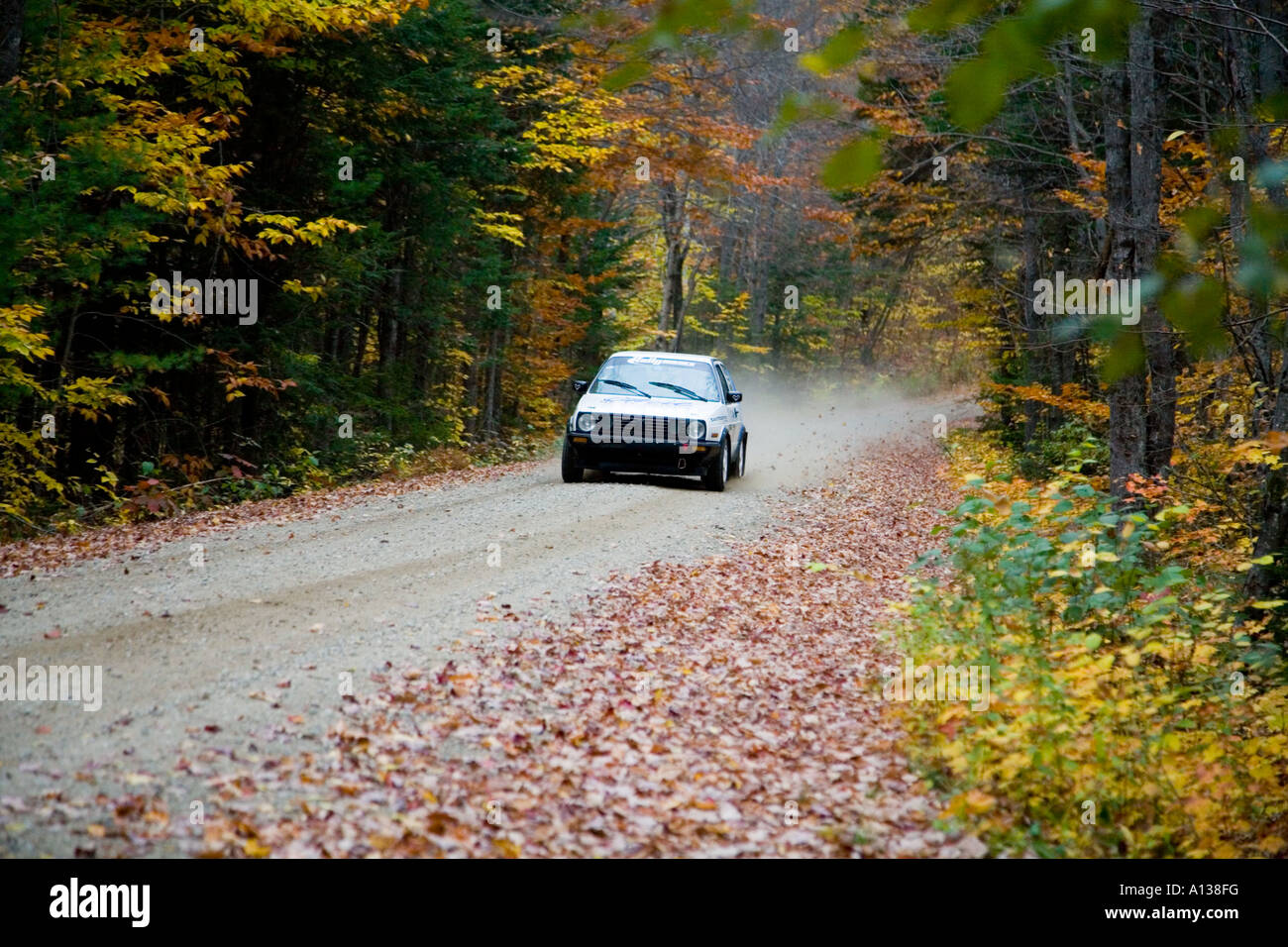Rally Racing in Fall Stock Photo - Alamy