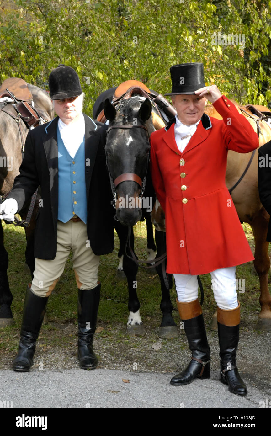 Foxhunters at the Blessing Stock Photo - Alamy