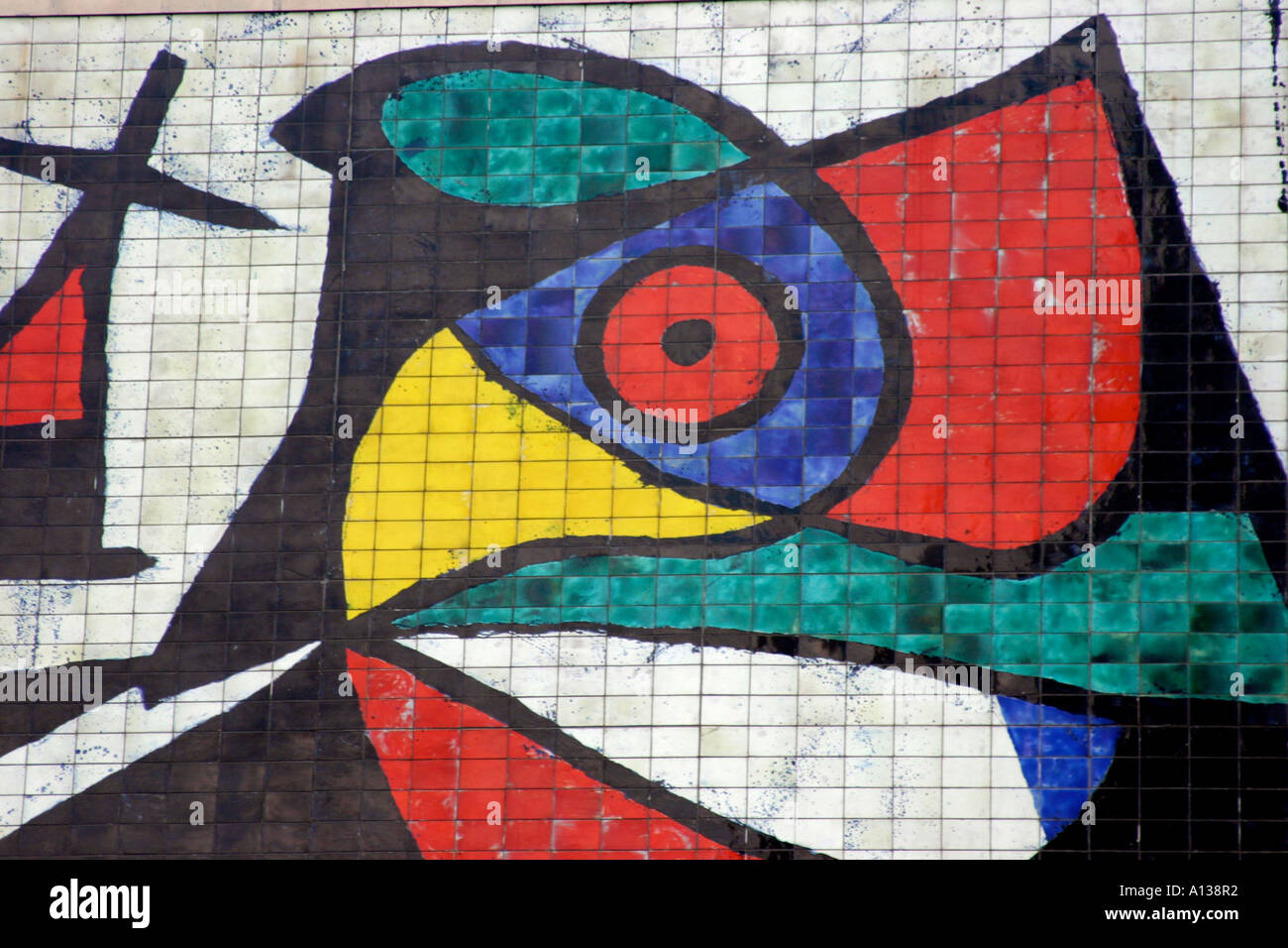 Miro mural Palacio de Congresos Madri Stock Photo - Alamy