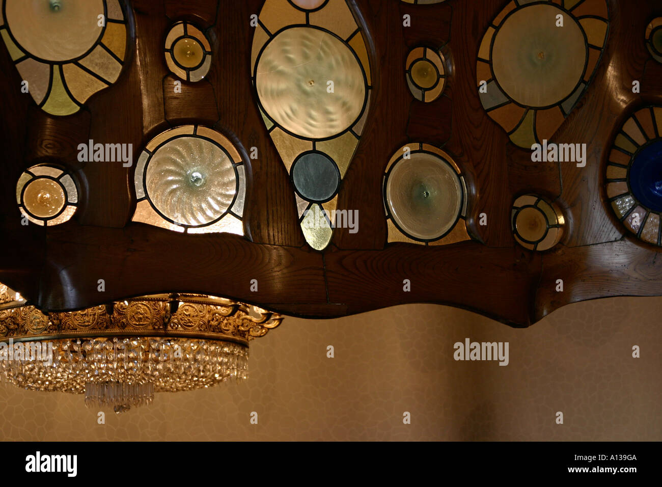 Internal panel Gaudi's Casa Batllo Passeig de Gracia Barcelona Stock ...