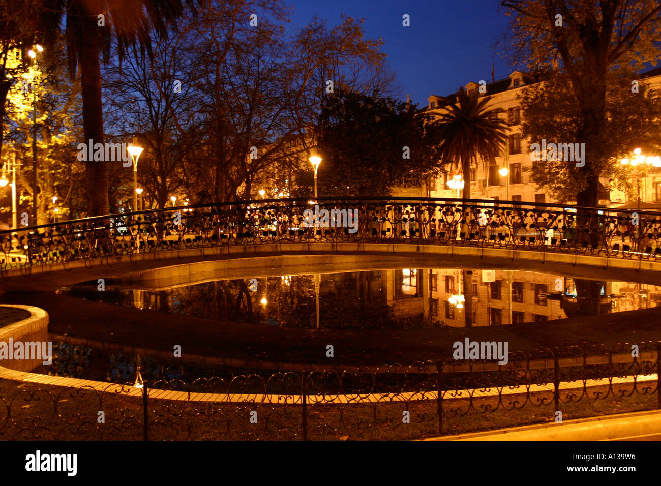 The old town at night Santander Stock Photo - Alamy