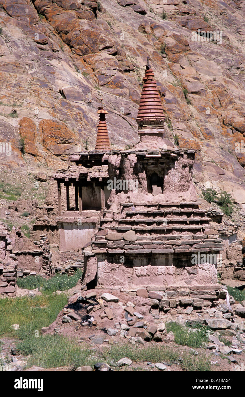 Gompas in the Ladakh valley Stock Photo - Alamy