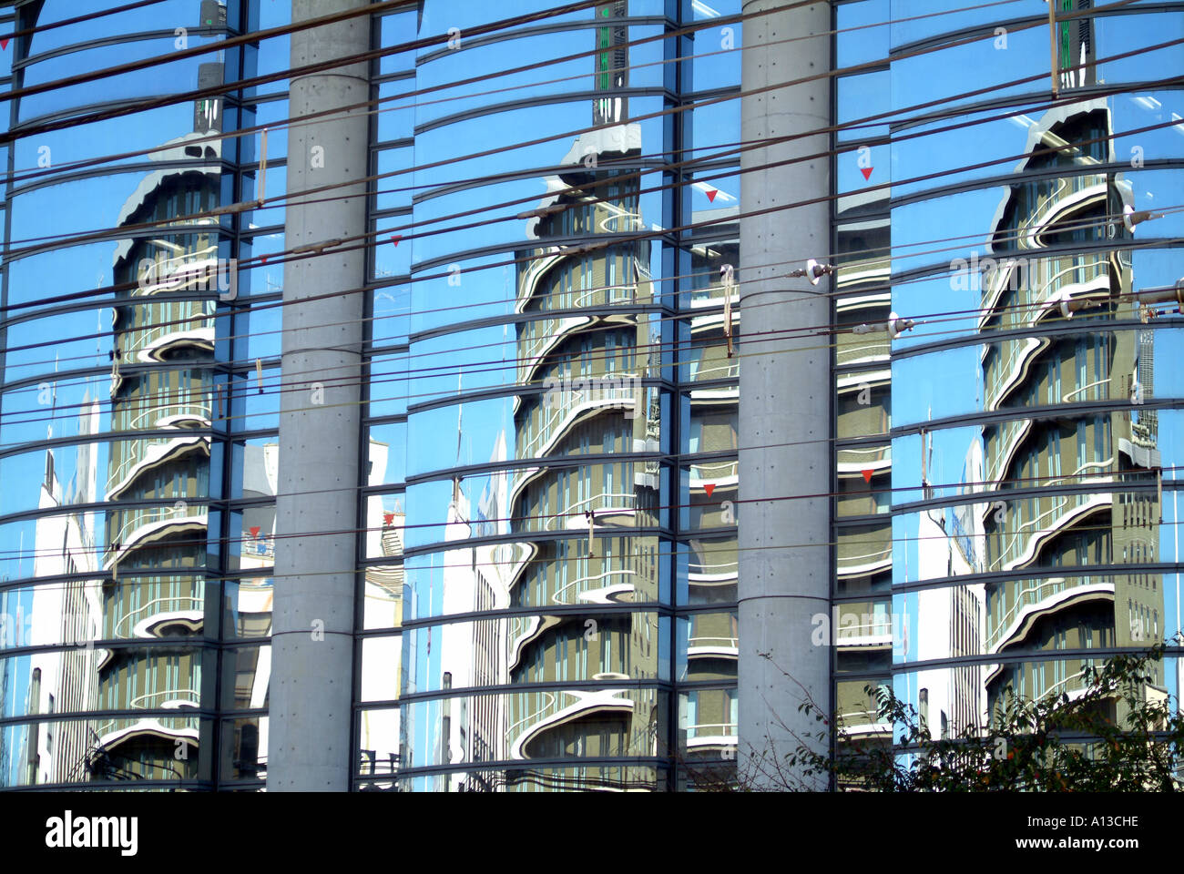 Reflections in a building Kyoto Japan Stock Photo - Alamy
