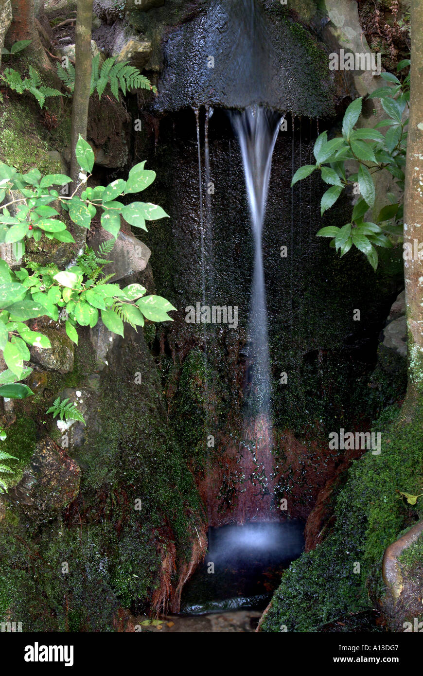 Small waterfall at Shishendo Temple Kyoto Japan Stock Photo - Alamy