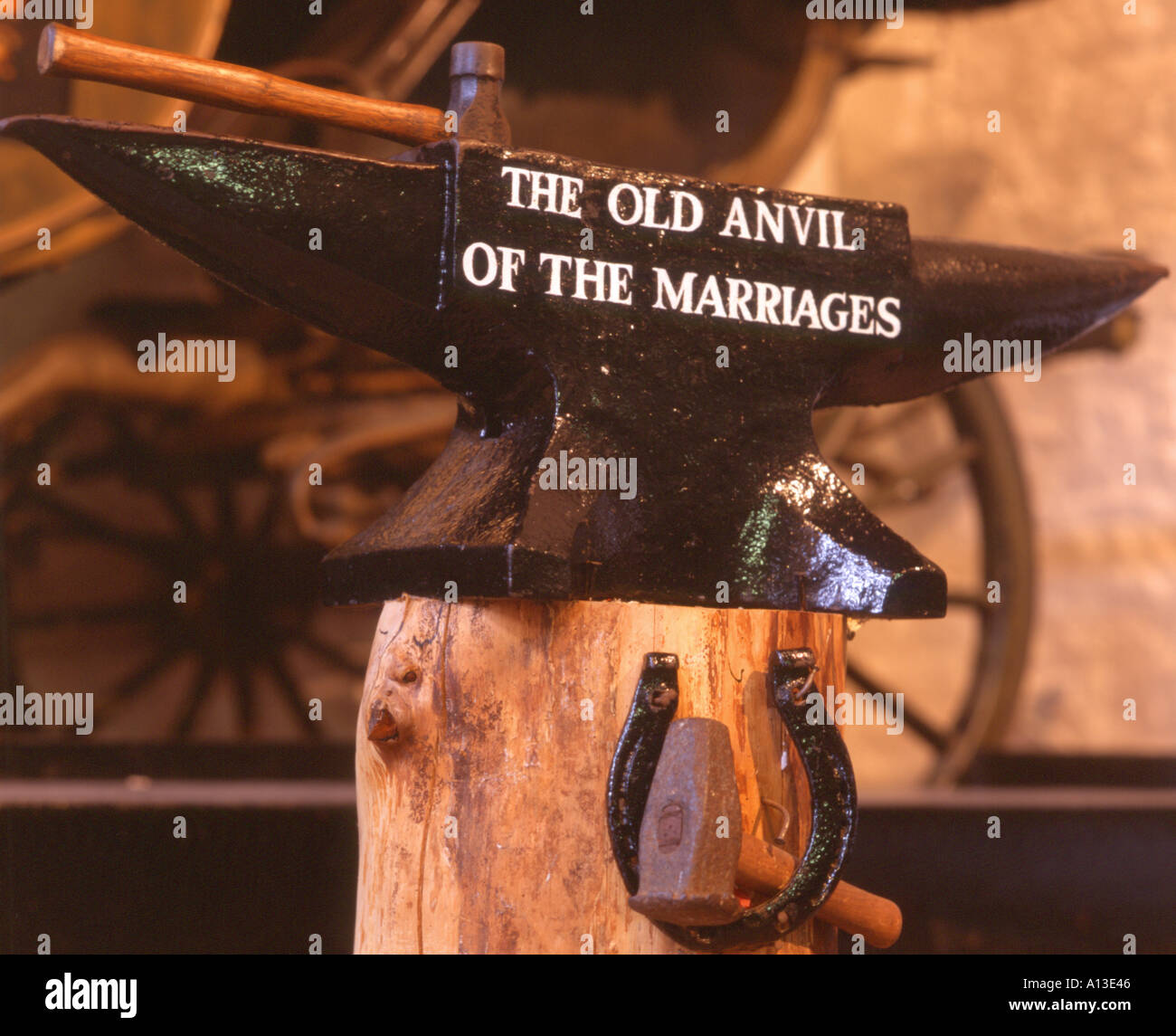 Scotland Gretna Green Marriage anvil Stock Photo - Alamy