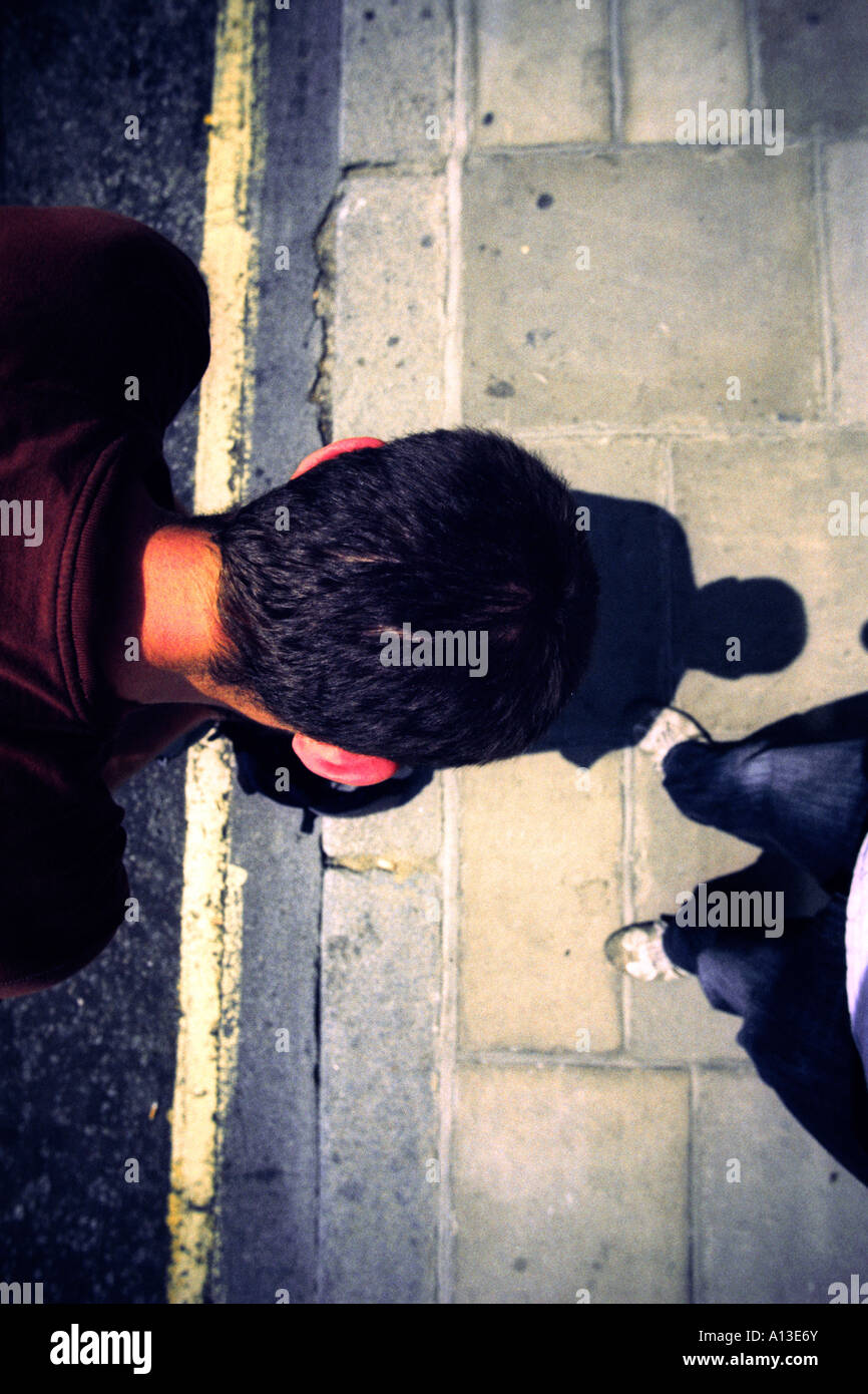 Back Of My Head Looking Down At Street, London UK Stock Photo - Alamy