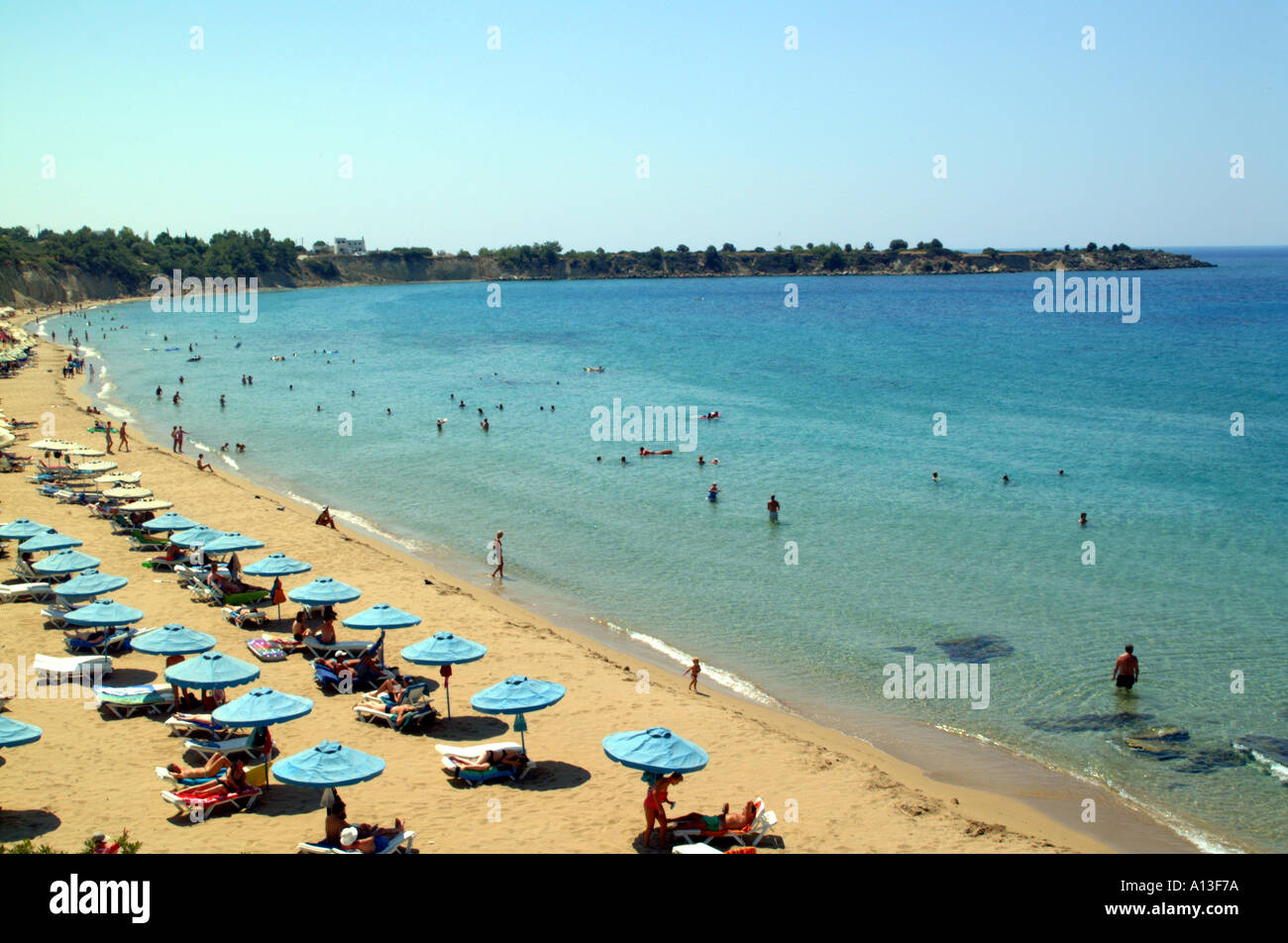 Rhodes pefkos beach hi-res stock photography and images - Alamy