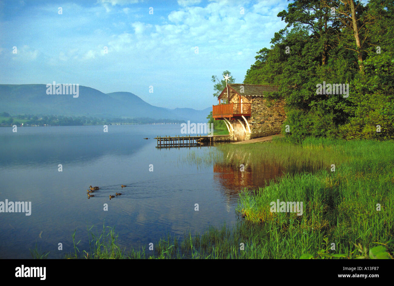 boathouse ullswater lake district uk Stock Photo - Alamy